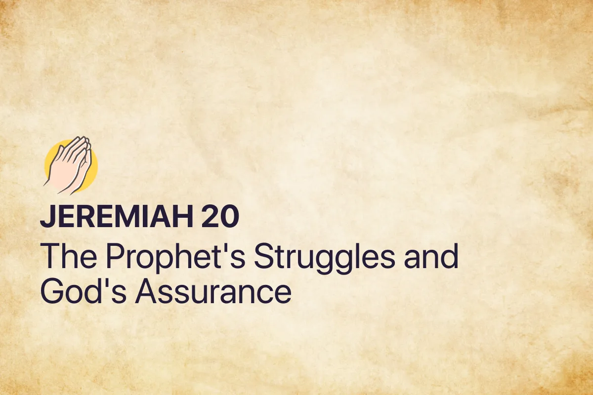 Jeremiah 20: The Prophet's Struggles and God's Assurance